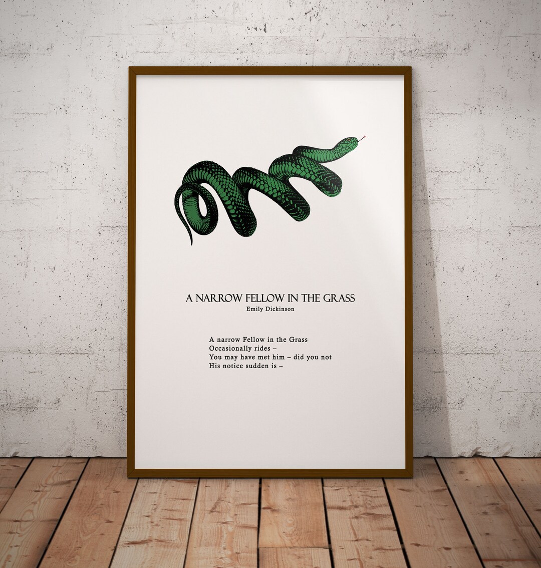 A Narrow Fellow in the Grass (short) - Emily Dickinson | Premium Art ...