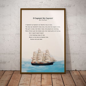 O Captain! My Captain! (short) - Walt Whitman | Premium Art Print ...