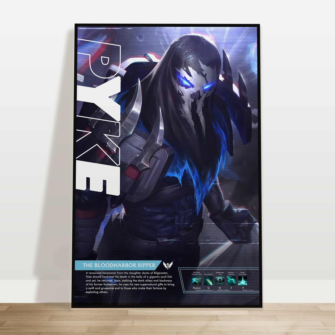 Pyke Custom League Of Legends Poster Personalize With Your Username