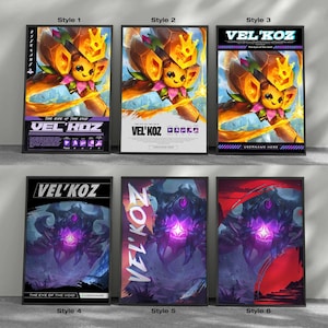 Vel'koz Custom LOL Poster Wall Art | Add Username | Perfect Gamer Gift | Collectible | Gaming ...