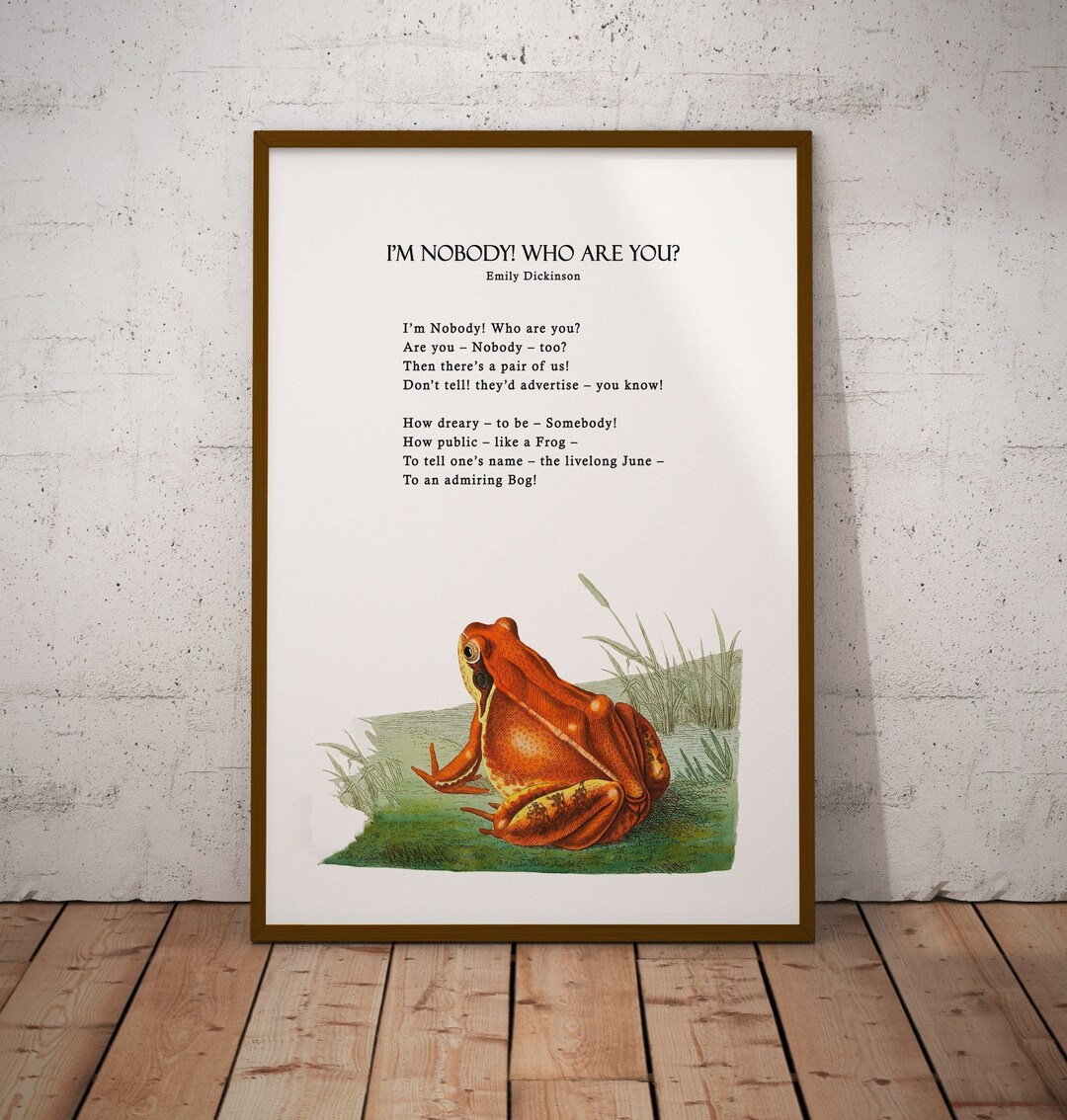 I’m Nobody! Who Are You - Emily Dickinson | Premium Art Print | Home ...