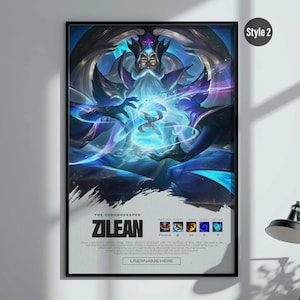 Zilean Custom LOL Poster Wall Art | Add Username | Perfect Gamer Gift ...