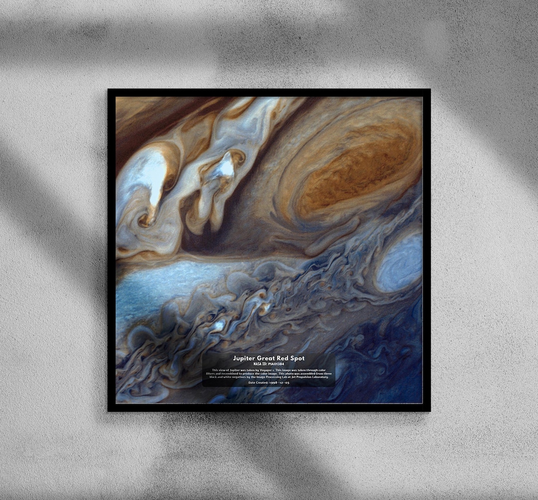 Jupiter Great Red Spot | NASA Official Poster | Space Print | Galaxy ...