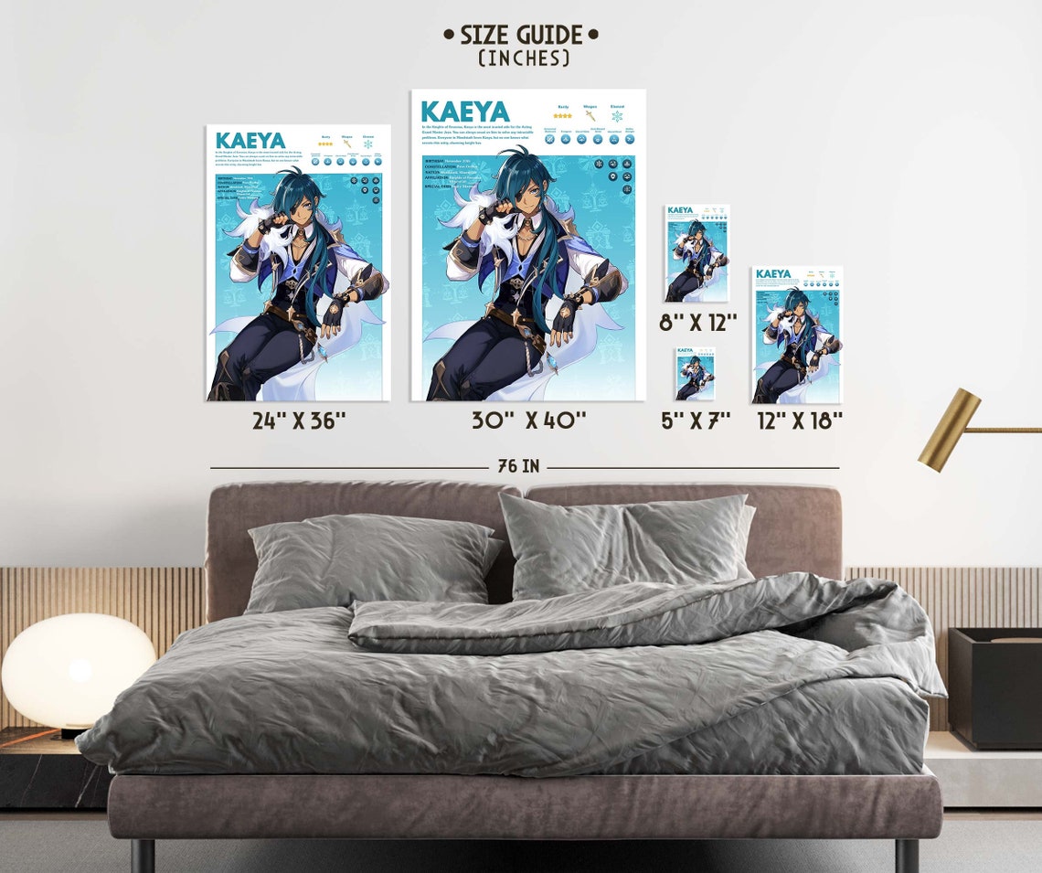 KAEYA Genshin Impact Gaming Poster Anime Poster Gaming - Etsy