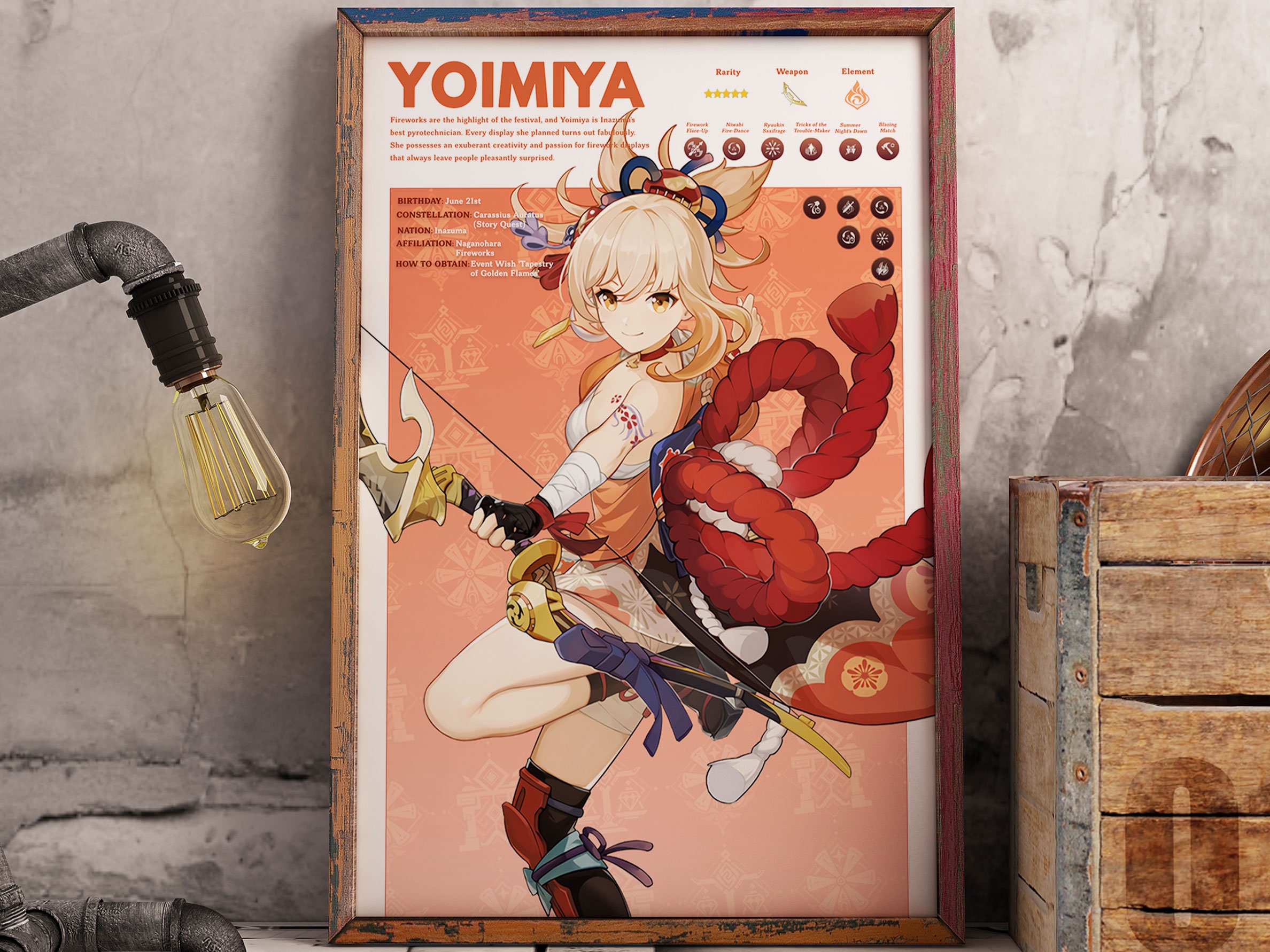 YOIMIYA Genshin Impact Gaming Poster Anime Poster Gaming - Etsy