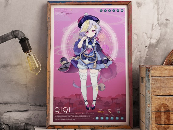 QIQI Genshin Impact Profile Poster Anime Poster Gaming - Etsy UK