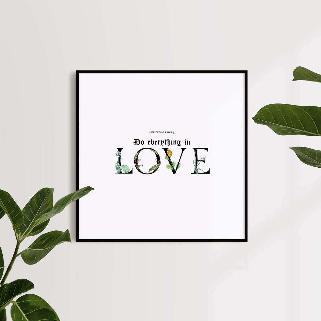 LOVE | Bible Verse | Jesus Quote | Religious Gift | Christian Art - Etsy