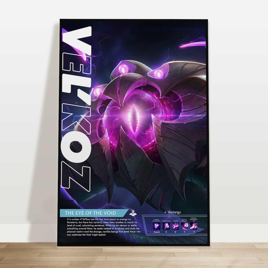 Vel'koz | Custom League of Legends Poster | Personalize With Your Username | Gaming Gift ...