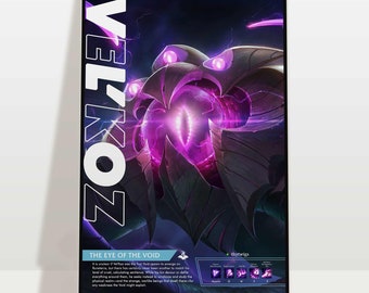 3D Printed Vel'koz Figure League of Legends - Etsy
