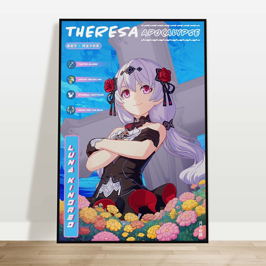 Theresa Apocalypse Luna Kindred Honkai Impact 3e affiche impression d ...