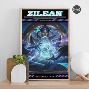 Zilean Custom LOL Poster Wall Art | Add Username | Perfect Gamer Gift ...