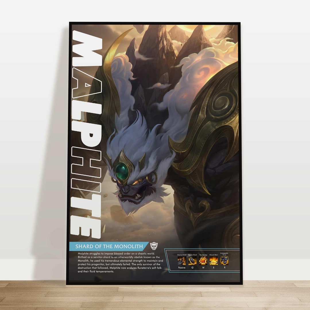 Malphite | Custom League of Legends Poster | Personalize With Your ...