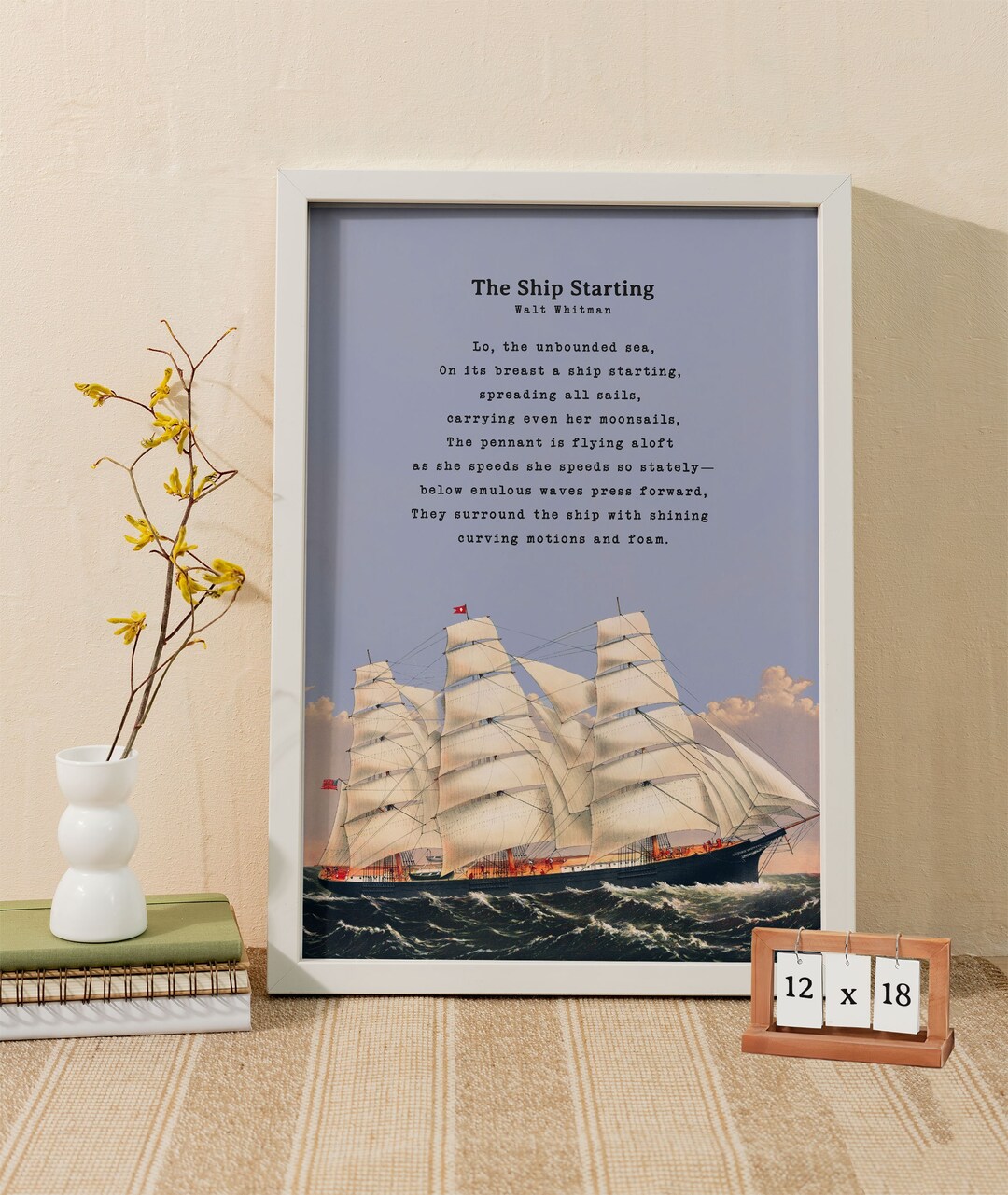 The Ship Starting - Walt Whitman | Premium Art Print | Home Decor ...