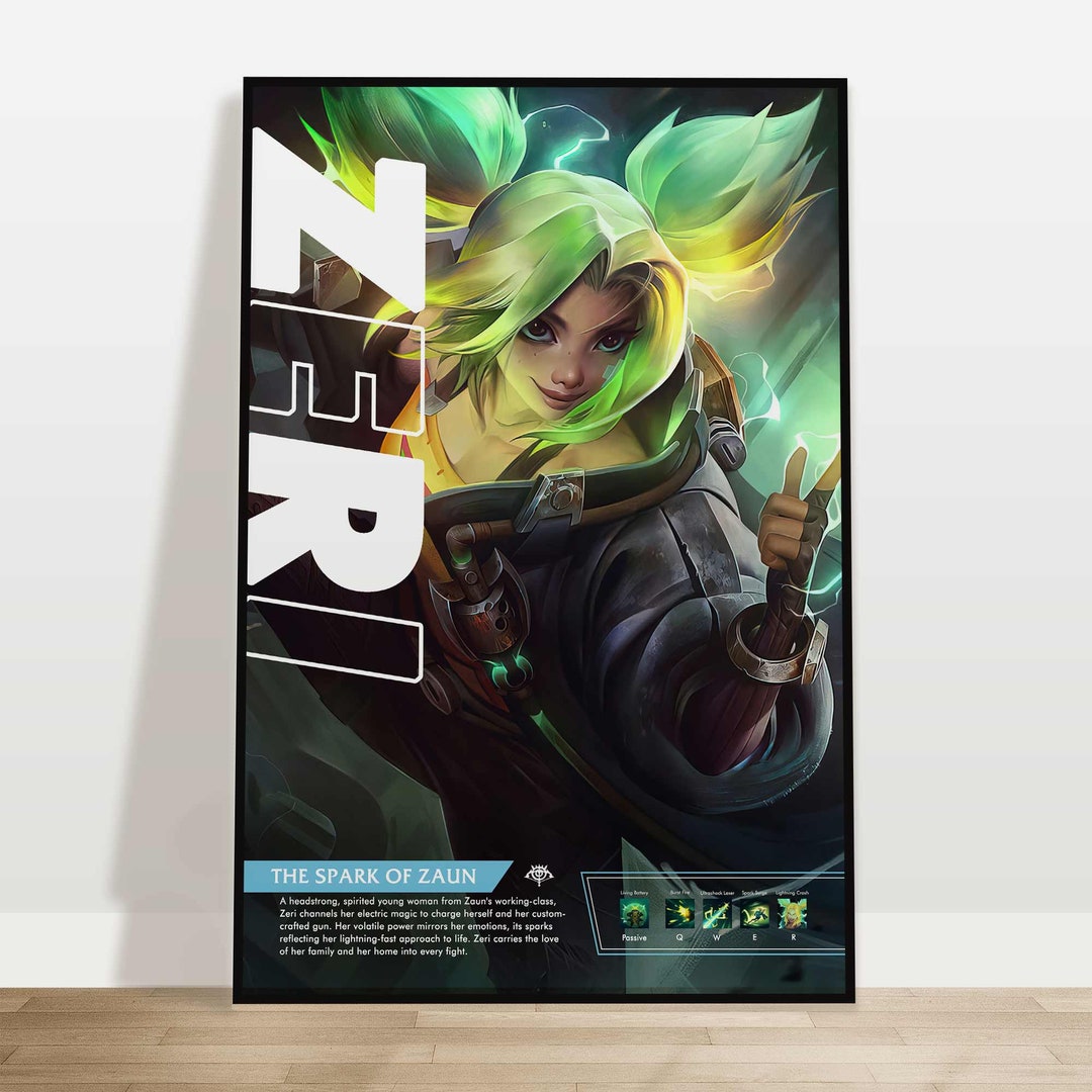 Zeri | Custom League of Legends Poster | Personalize With Your Username ...