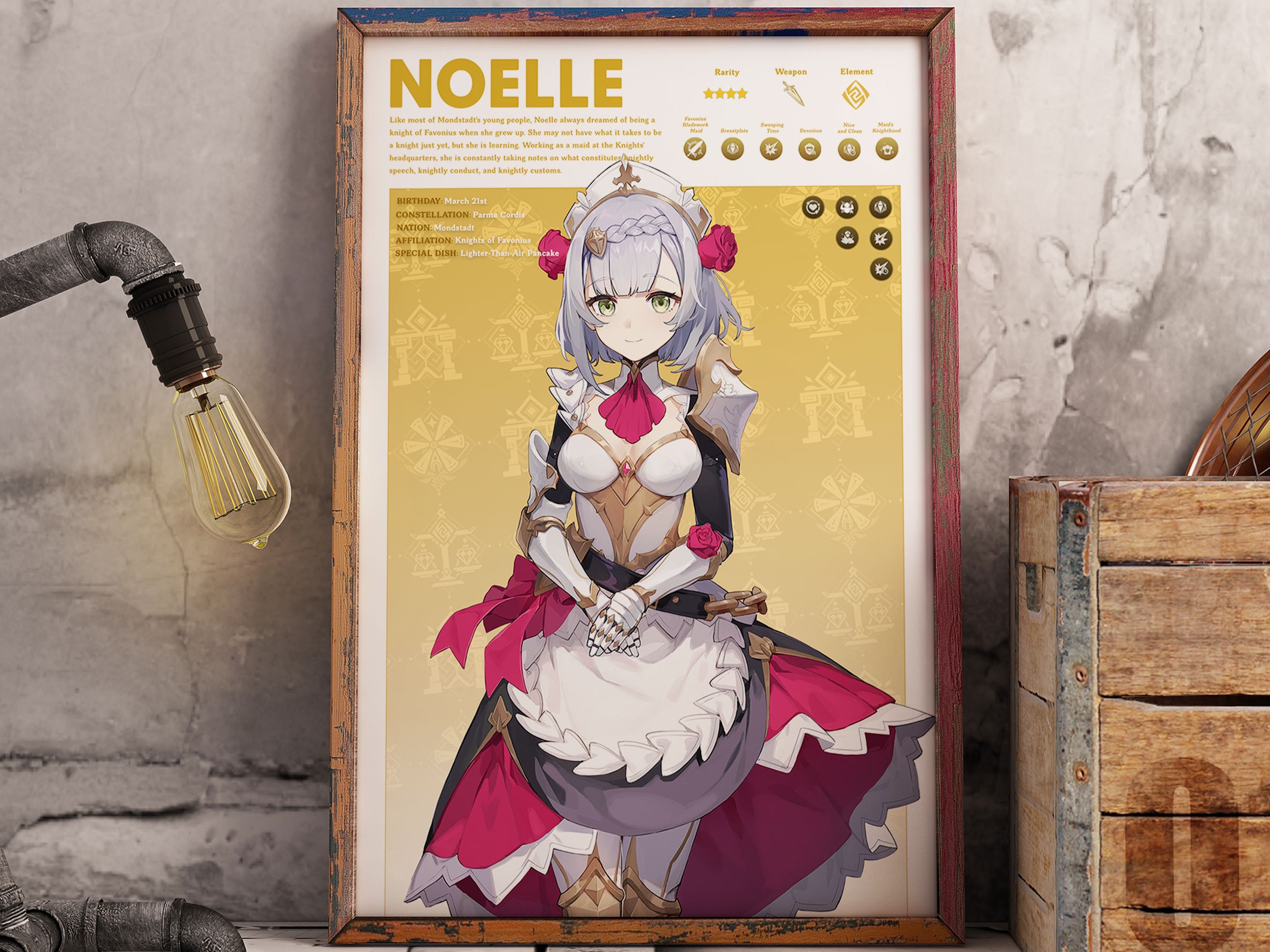 NOELLE Genshin Impact Gaming Poster Anime Poster Gaming - Etsy