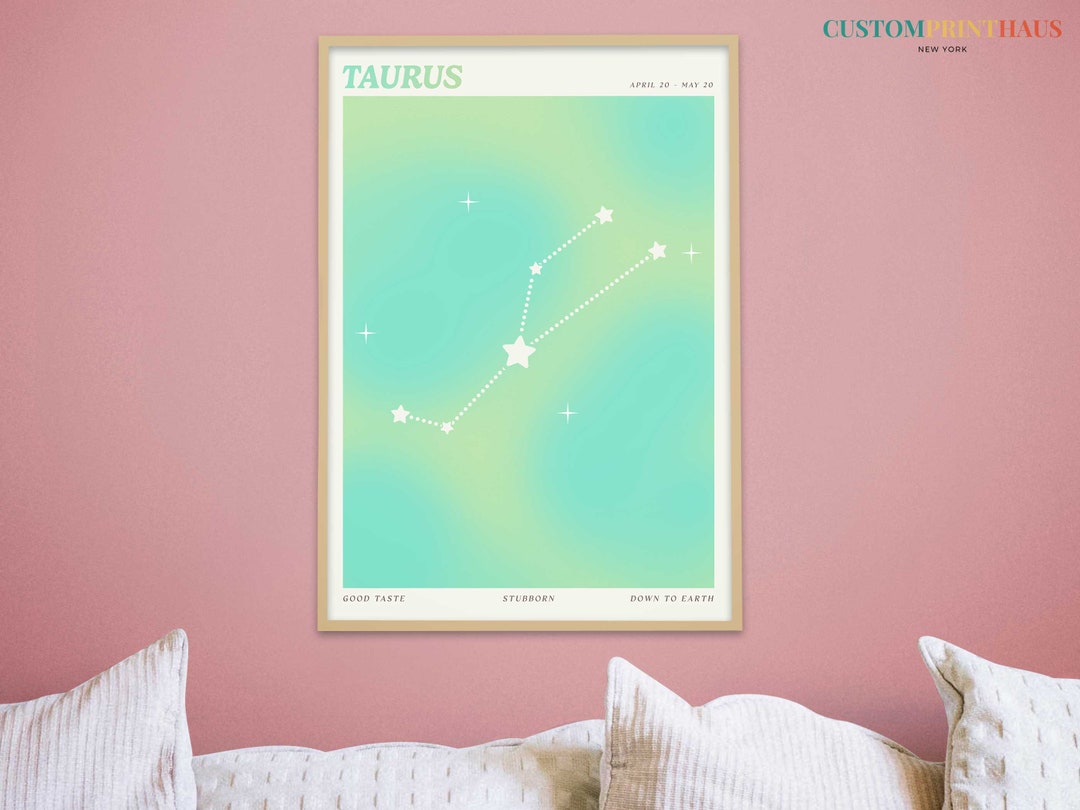 Taurus | Goddess Series | Wall Art | Astrology Poster | Constellation ...
