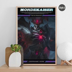 Mordekaiser Custom LOL Poster Wall Art | Add Username | Perfect Gamer ...
