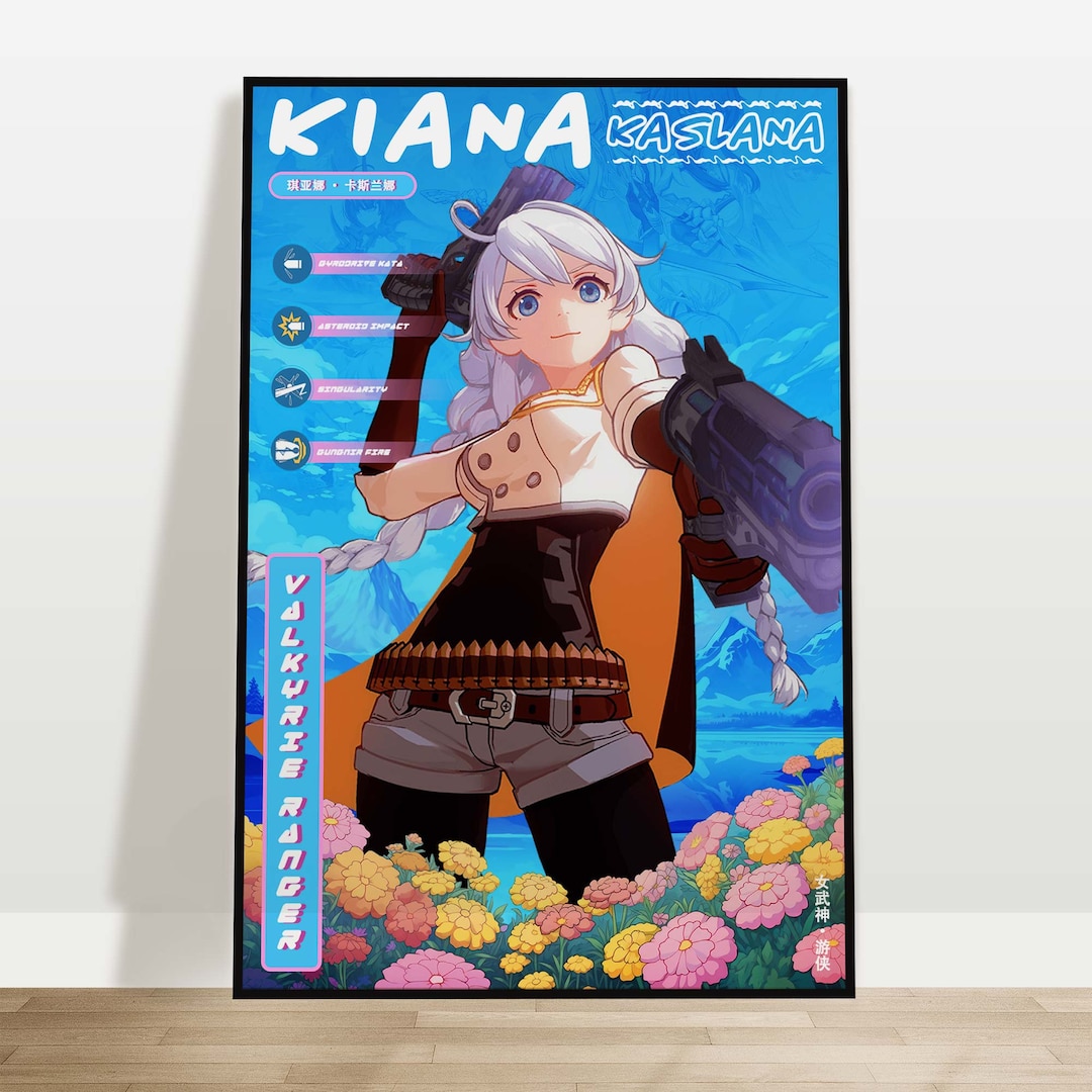 Kiana Kaslana Valkyrie Ranger Honkai Impact 3rd Anime Art Print Poster ...