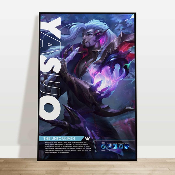 League of Legends Poster Yasuo - Etsy