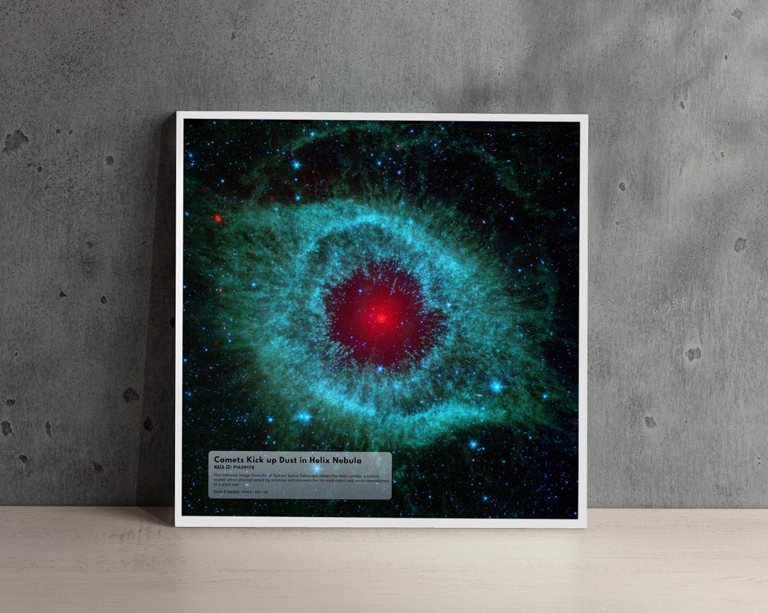 Comets Kick up Dust in Helix Nebula | NASA Official Poster | Space ...