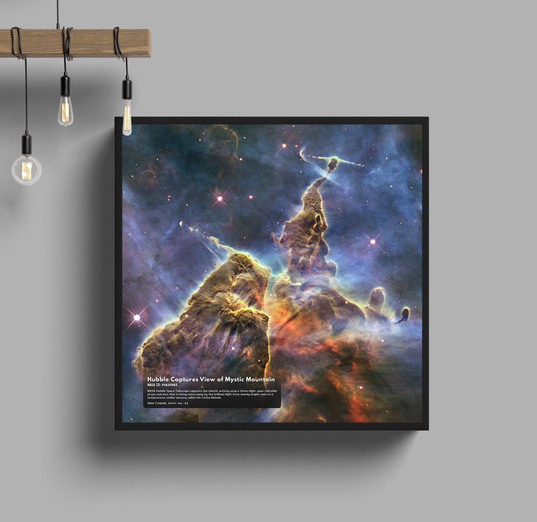 Hubble Captures View of Mystic Mountain | NASA Official Poster | Space Print | Galaxy | Universe ...