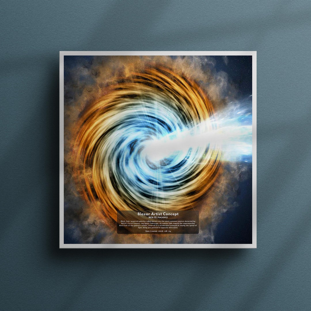 Blazar Artist Concept | NASA Official Poster | Space Print | Galaxy ...