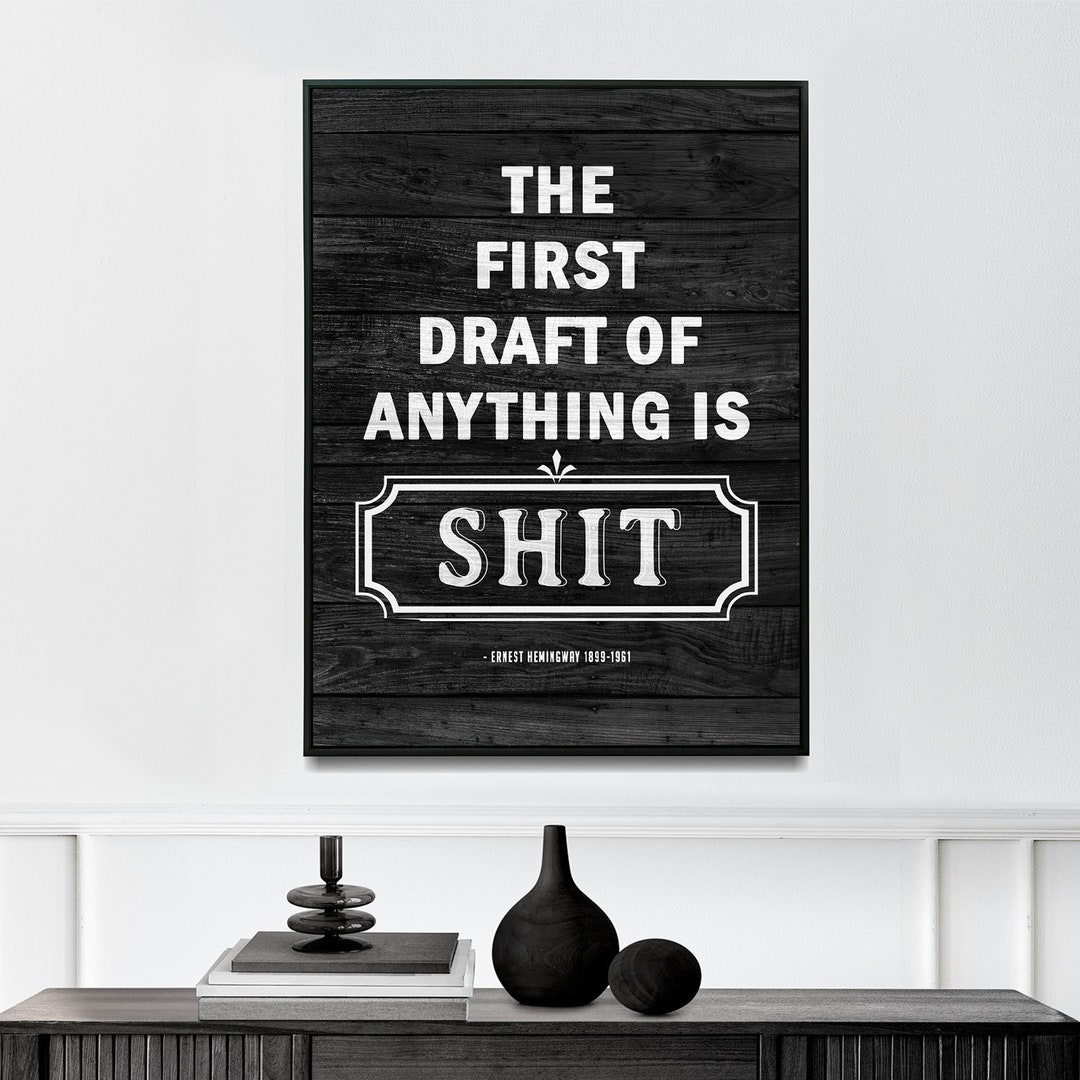 The First Draft | Vintage Poem Print | Poster | Poetry Poster ...