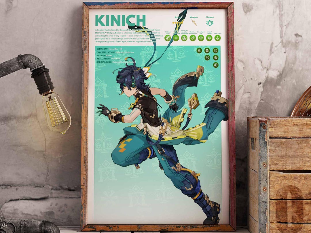 Kinich | Genshin Impact Gaming Poster | Anime Poster | Gaming Print ...