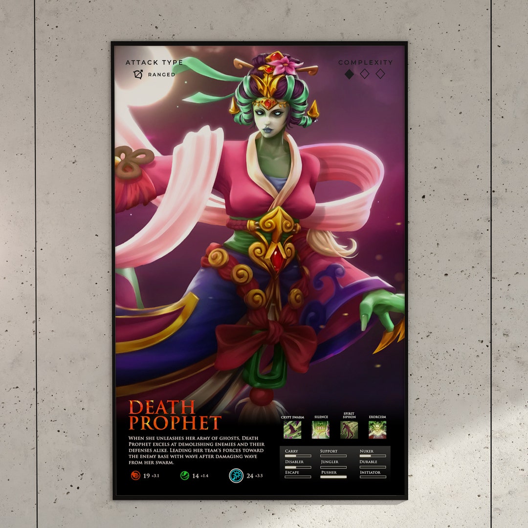 Death Prophet Dota 2 Jeu Anime Art Print Affiche Décoration esthétique ...
