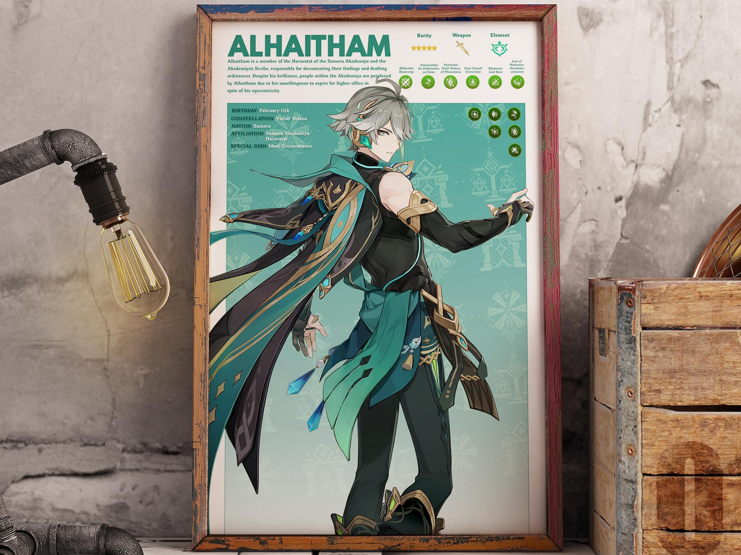 Alhaitham Genshin Impact Gaming Poster Anime Poster - Etsy Hong Kong
