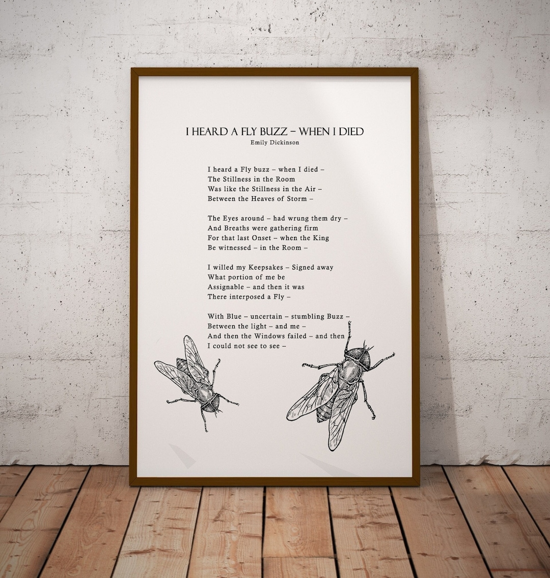 I Heard A Fly Buzz – When I Died - Emily Dickinson | Premium Art Print ...