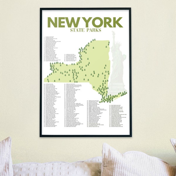 Map of New York State Parks - Etsy