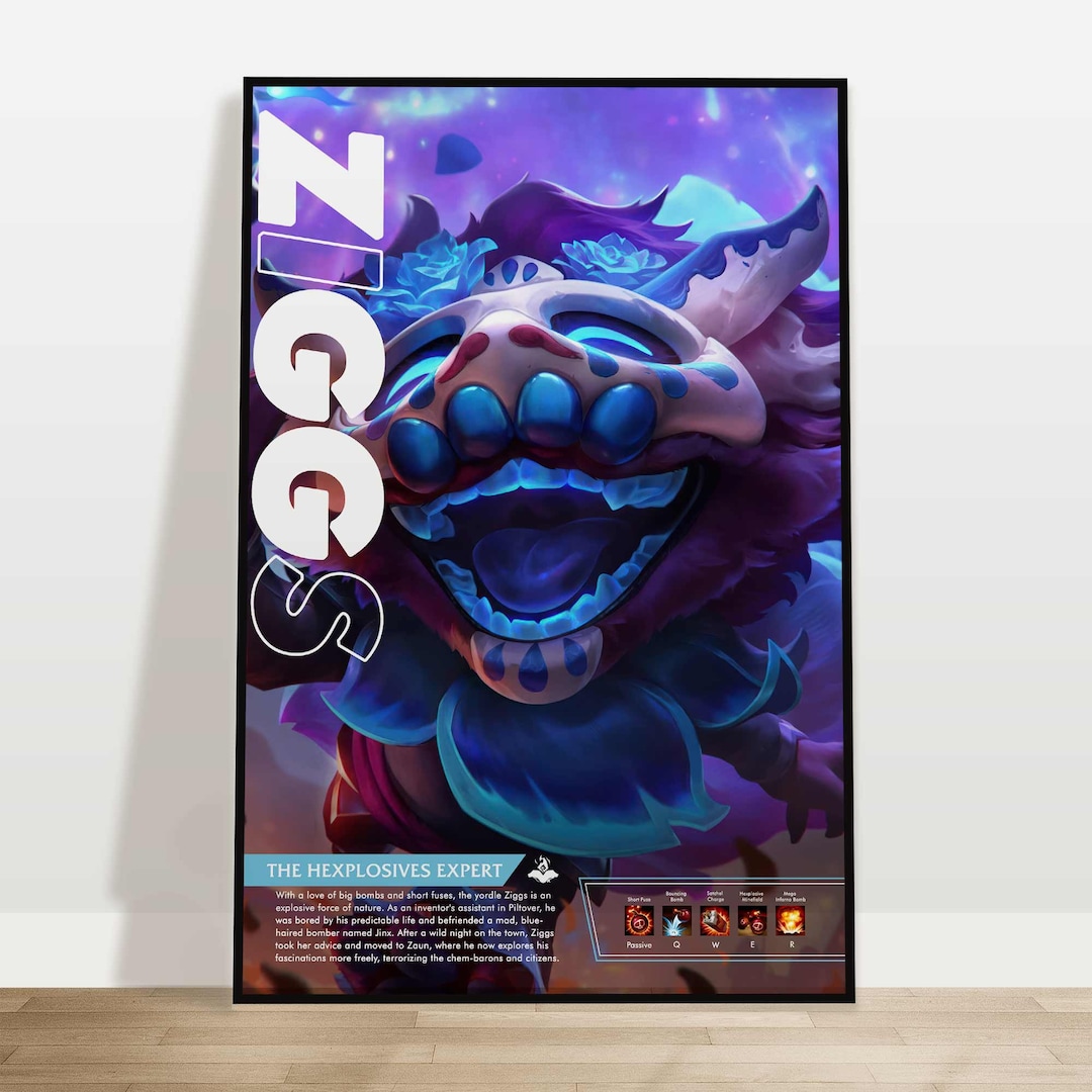 Ziggs | Custom League of Legends Poster | Personalize With Your ...