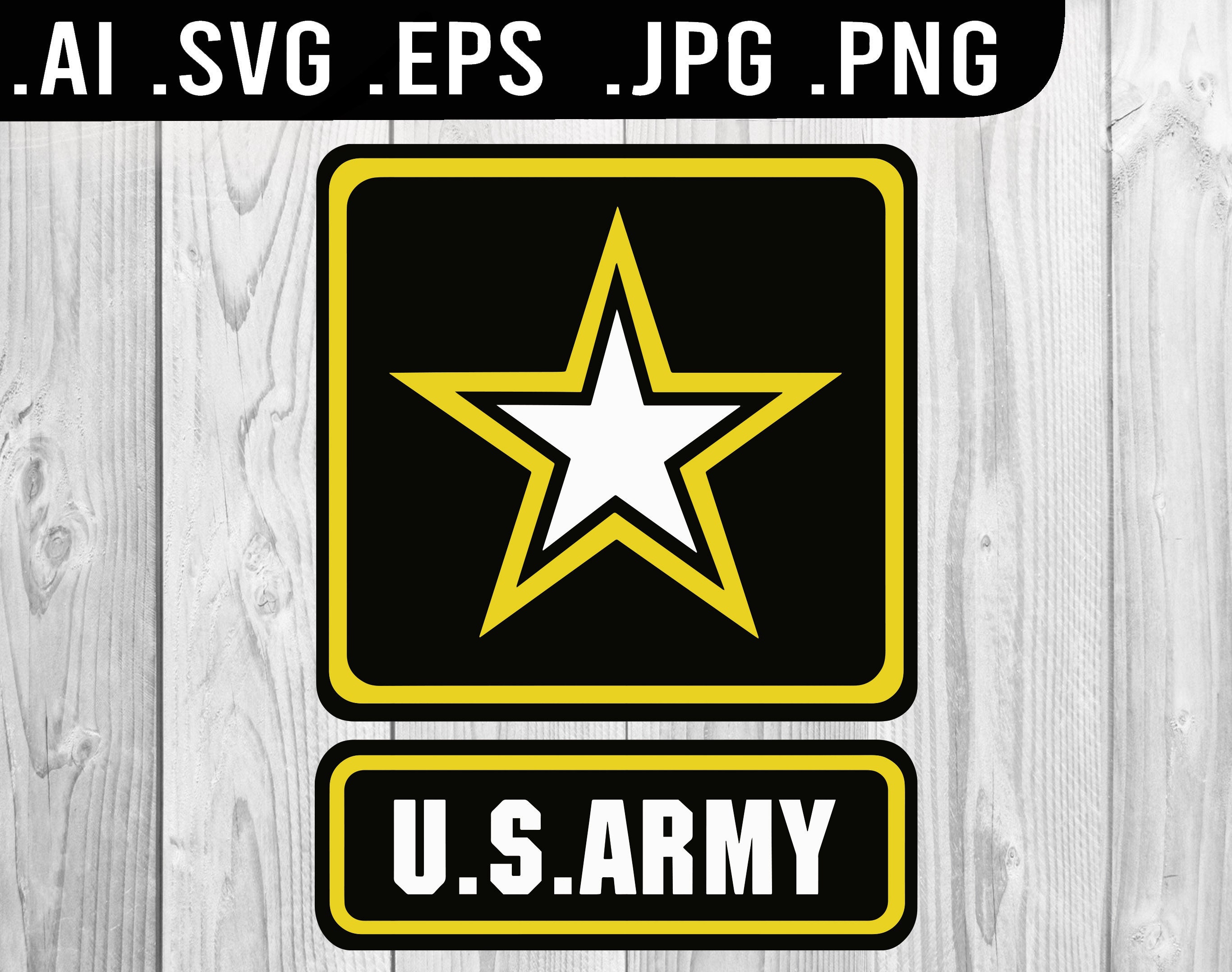 Us Army Vector Cut File includes .ai .eps Svg .png and .jpg - Etsy