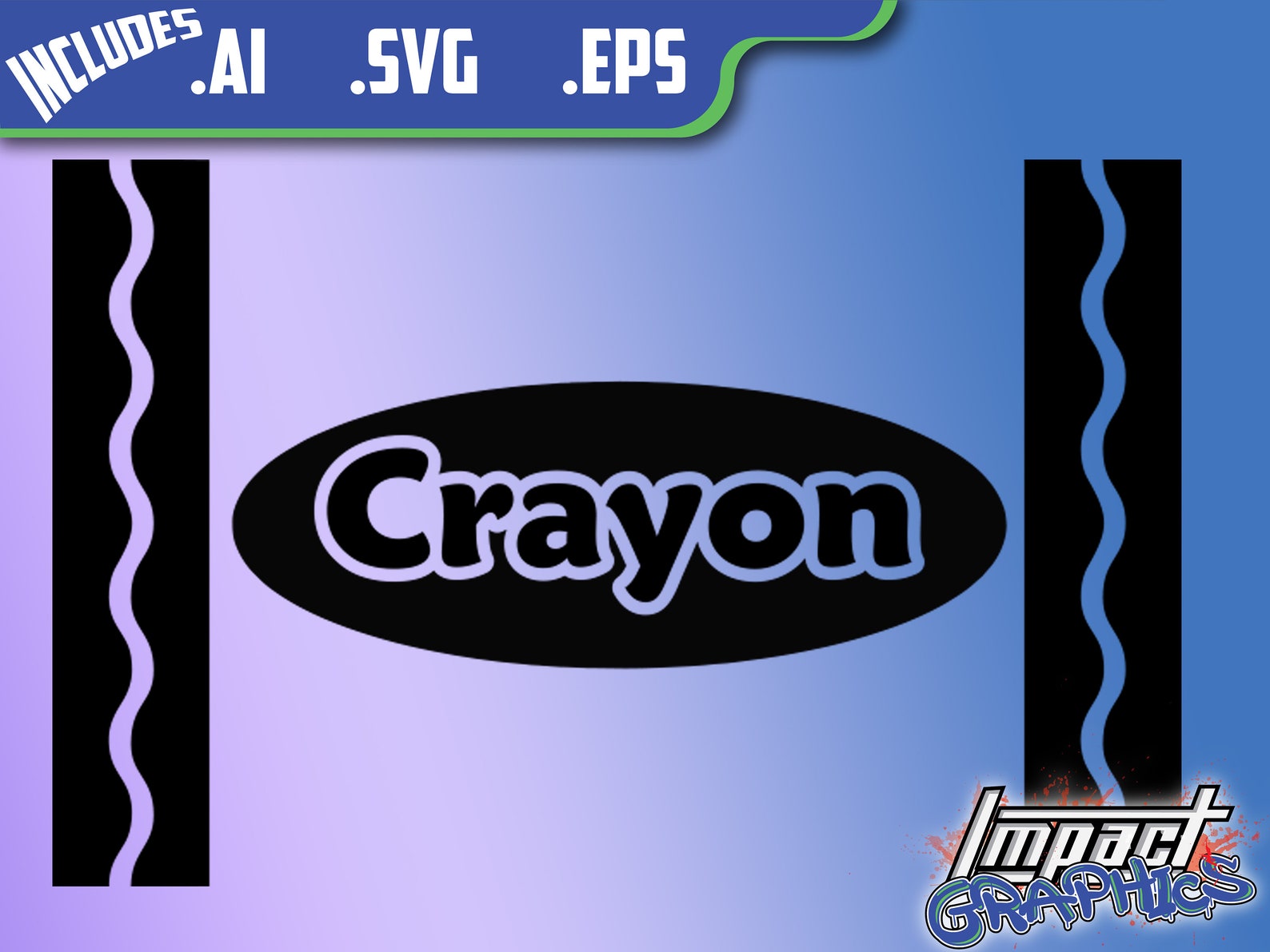 Cut File: CRAYON Cricut DESIGN includes .ai .svg and .eps - Etsy