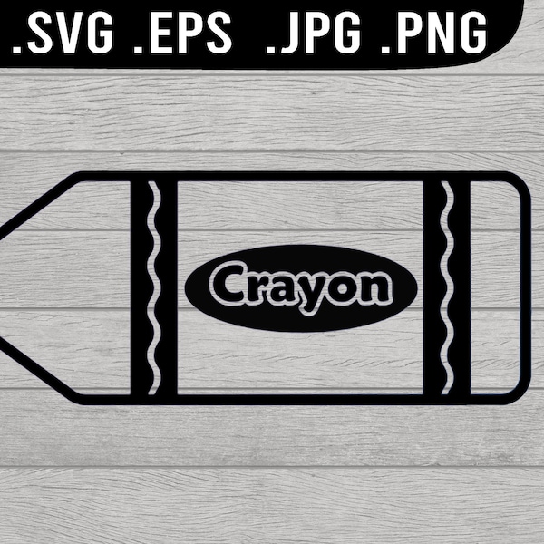 Crayon Box Svg - Etsy