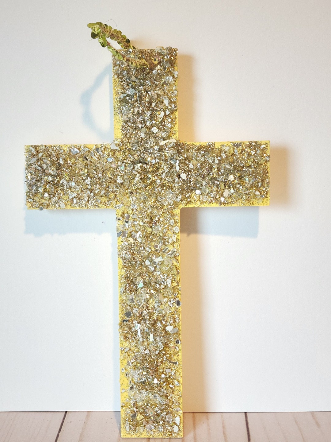 Blessed Crosses (medium-sized Wooden Crushed Glass Carved Cross With ...