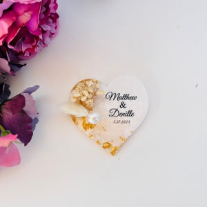 Personalized Epoxy Magnet Favor, Custom Epoxy Wedding Resin Gift ...