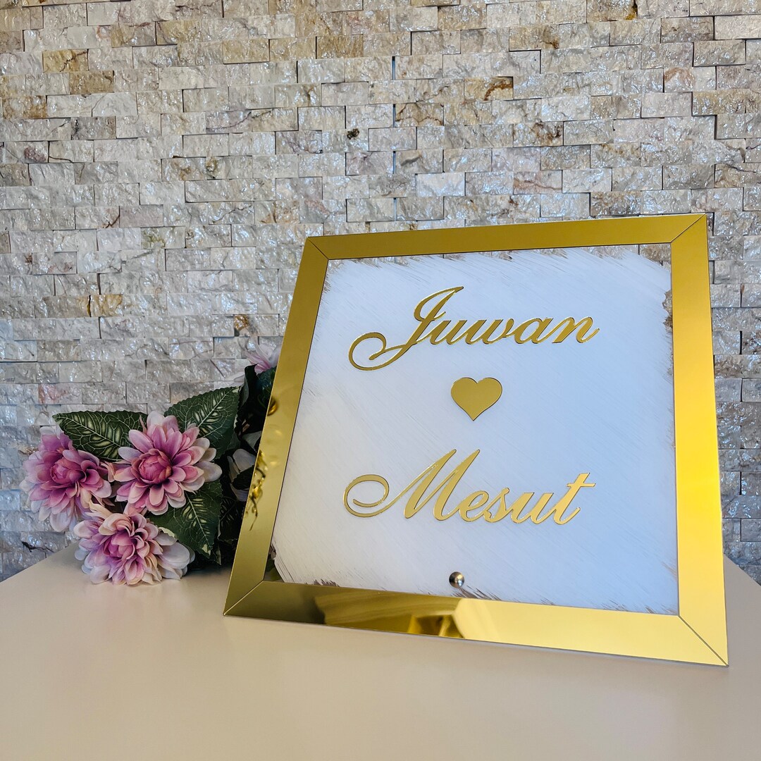 Custom Acrylic Name Plaque, Table Decor, Wedding Couple Name Plate ...