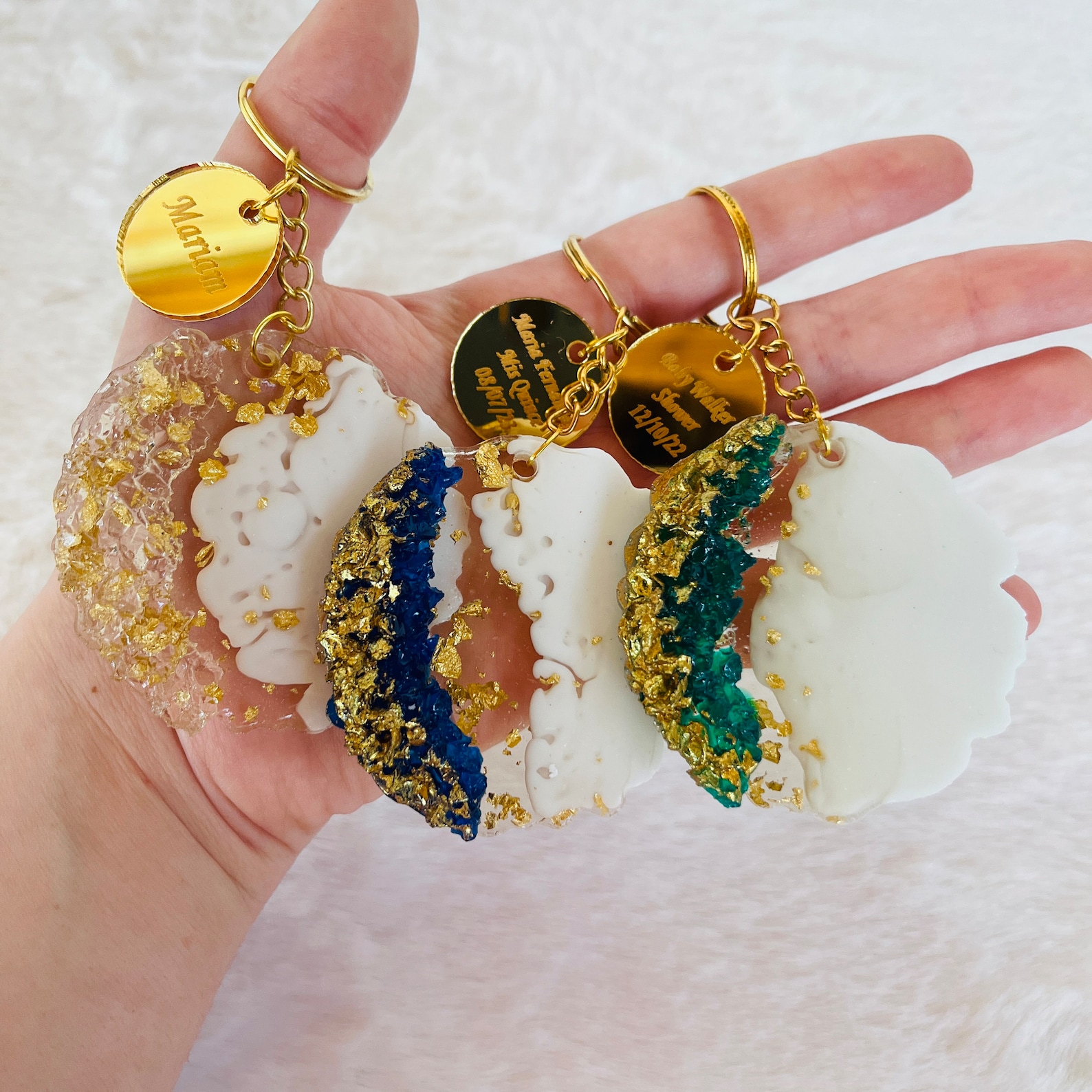 Personalized Epoxy Key Chain Favor, Custom Epoxy Wedding Resin Gift ...