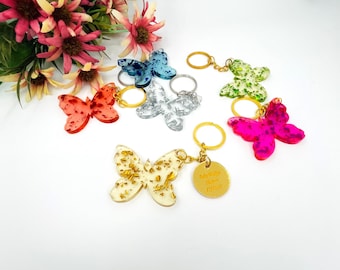 Personalized Epoxy Key Chain Favor, Custom Epoxy Wedding Resin Gift ...