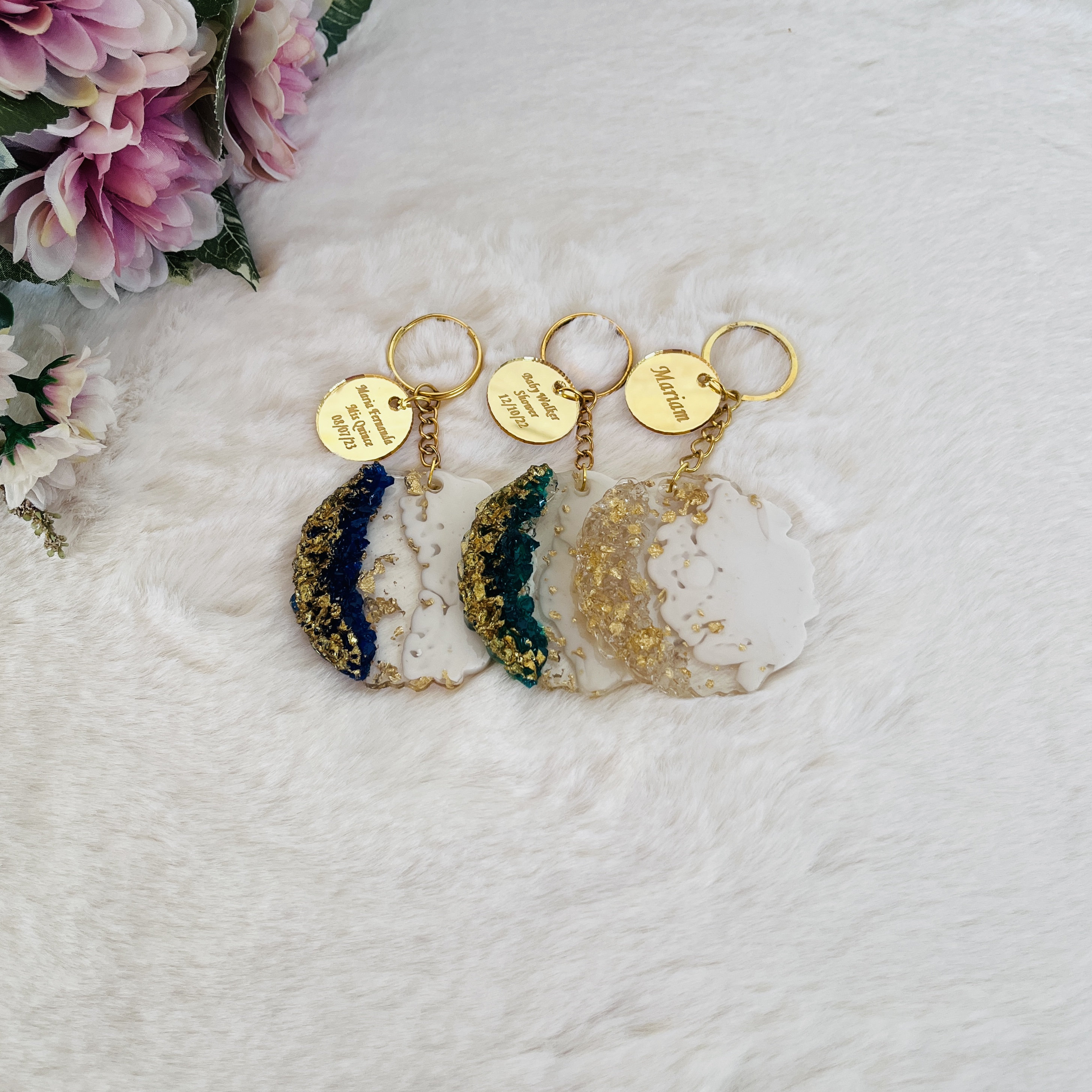 Personalized Epoxy Key Chain Favor Custom Epoxy Wedding Resin - Etsy