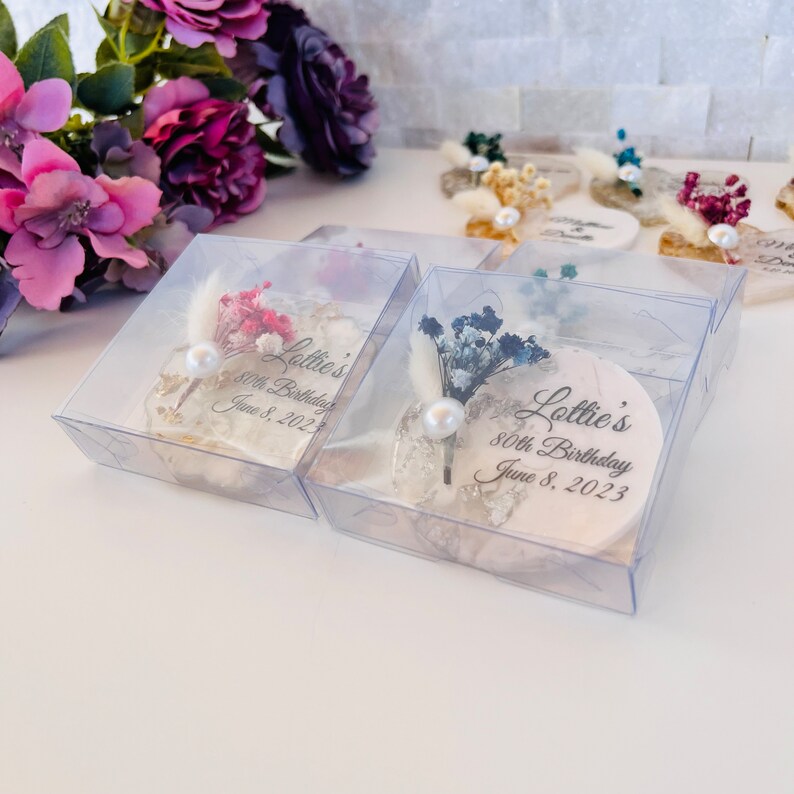 Personalized Epoxy Magnet Favor, Custom Epoxy Wedding Resin Gift ...