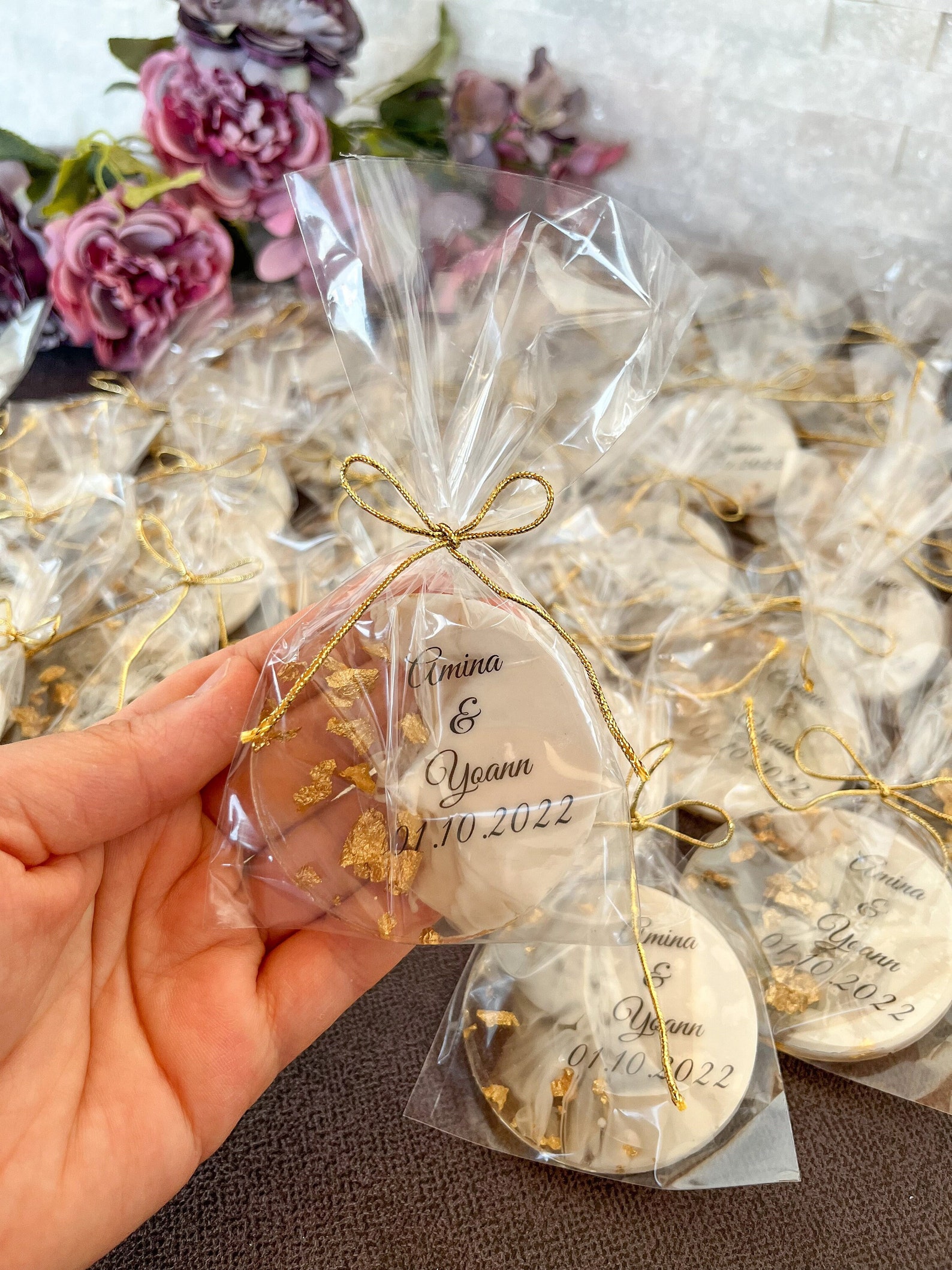 Personalized Epoxy Magnet Favor, Custom Epoxy Wedding Resin Gift ...