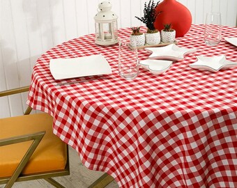 Red Gingham Table Cloth - Etsy