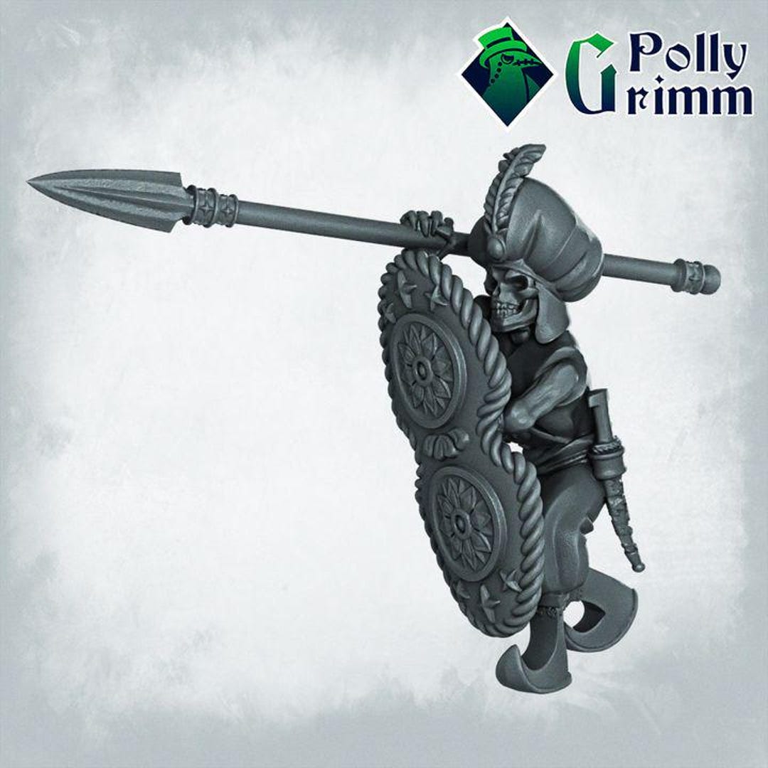 PGA-190 - Arabian Skeleton Spear and Shield 01 - Etsy