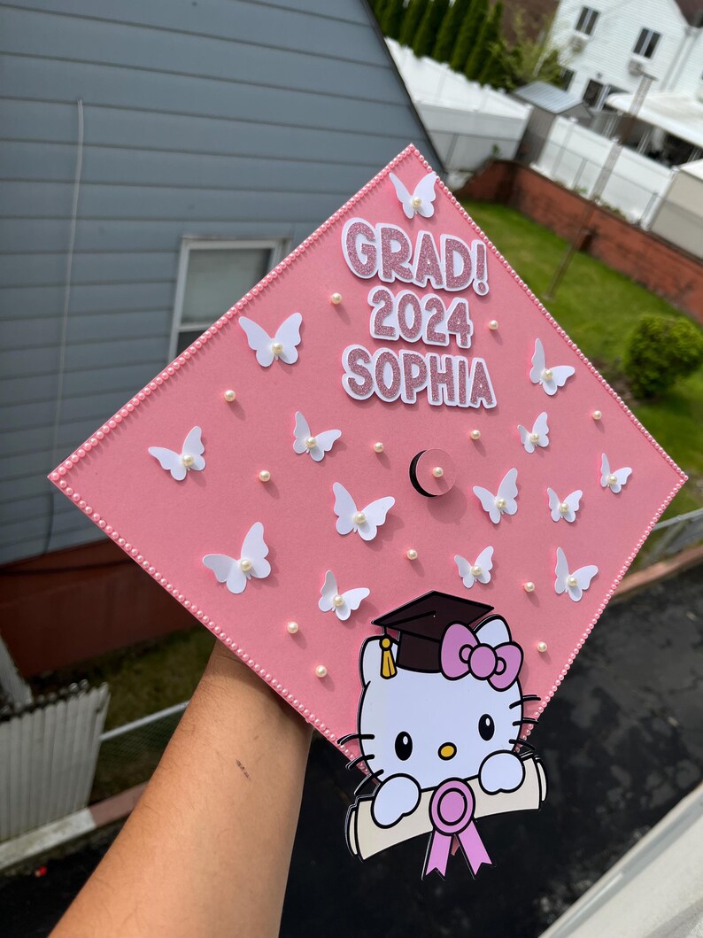 Graduation Cap Hello Kitty/ Graduation Cap/ Hello Kitty Topper ...