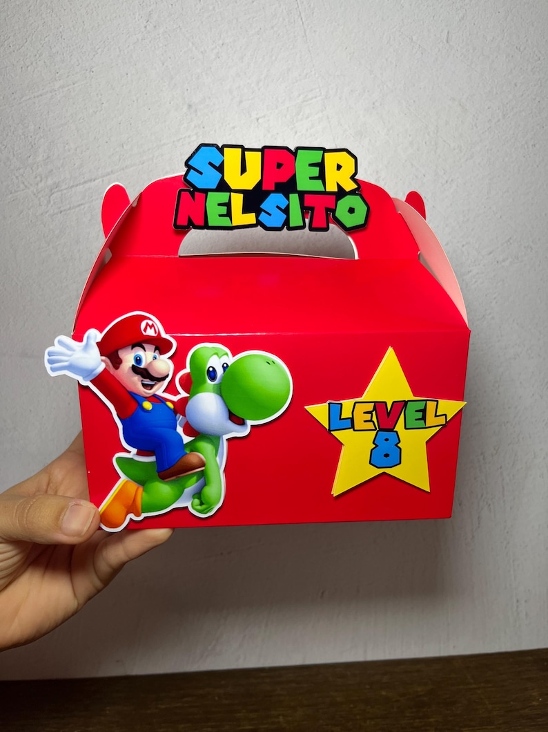 Party Favor Box Mario, Mario Party Supplies/ Bros Party Box - Etsy