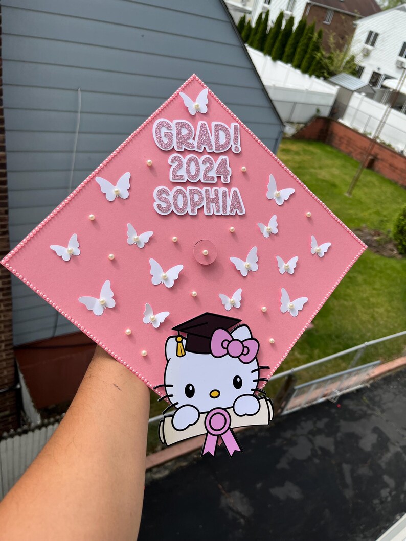 Graduation Cap Hello Kitty/ Graduation Cap/ Hello Kitty Topper ...