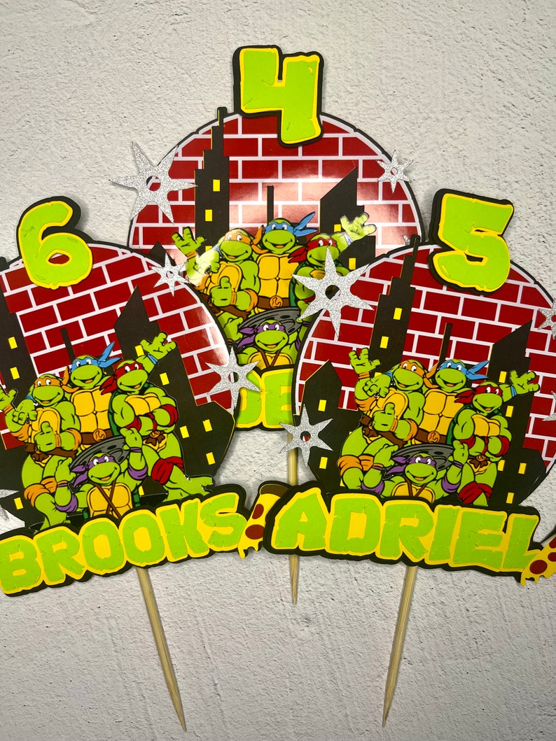 Turtles Ninja Cake Topper / Turtle Topper - Etsy